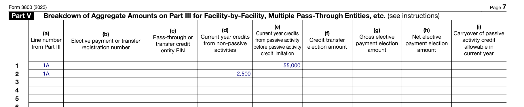 How to Activate Form 3800 Part V – K1x